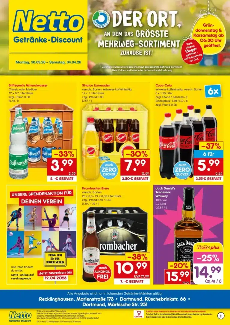 Luxus Netto Getränkemarkt Prospekt Angebote Fotos